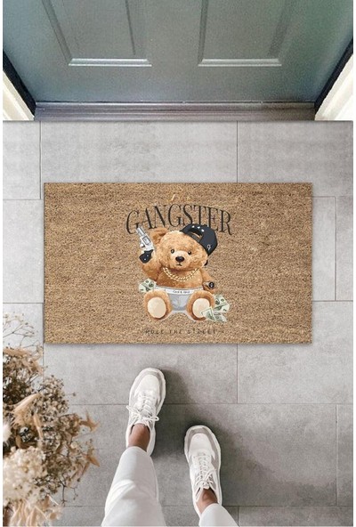 Anl Company Dijital Gangster Ayıcık Bej Kapı Paspası Dış Mekan Paspas PS989 Anl Company Dijital Gangster Ayıcık Bej Kapı Paspası Dış Mekan Paspas PS989