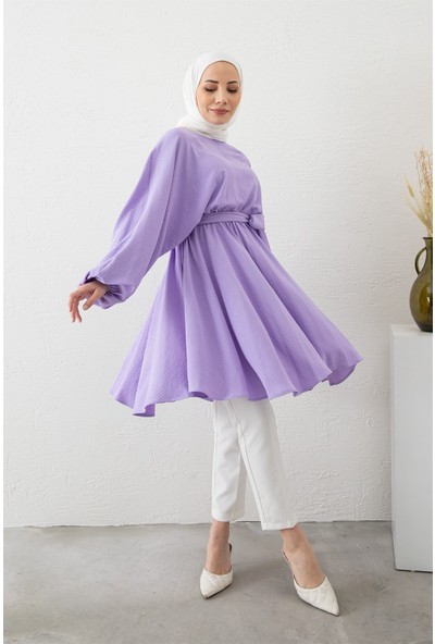 Modaala Kırınkıl Salaş Tunik Lila