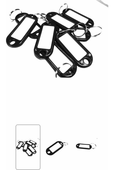 Songür Teknik Plastik Anahtarlık 100 Adet Siyah Renk