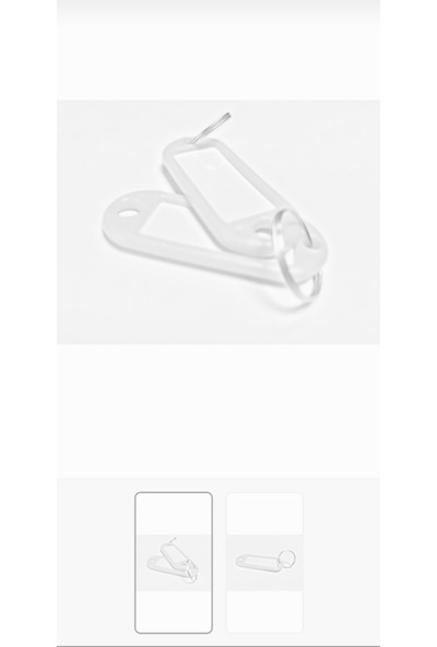 Songür Teknik Plastik Anahtarlık 100 Adet Beyaz Renk