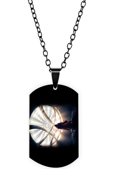 Rowalsi Doctor Stange Baskılı Siyah Künye TYT1332 Rowalsi Doctor Stange Baskılı Siyah Künye TYT1332