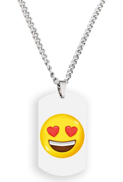 Rowalsi Gözü Kalpli Emoji Künye/kolye YTKTRD719