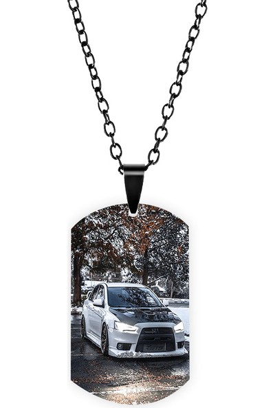 Rowalsi Mitshubishi Evo Baskılı Siyah Künye TYT510