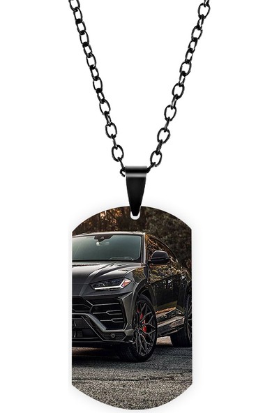 Lamborghini Urus Baskılı Siyah Künye TYT443 Lamborghini Urus Baskılı Siyah Künye TYT443
