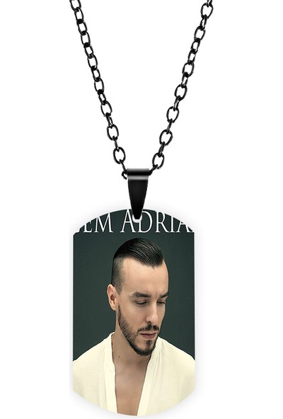 Cem Adrian Baskılı Siyah Künye TYT658 Cem Adrian Baskılı Siyah Künye TYT658