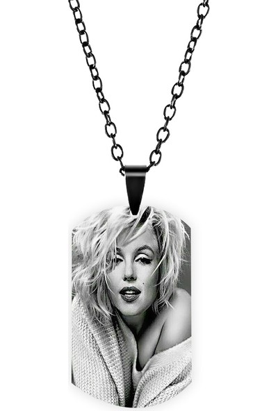 Marilyn Monroe Baskılı Siyah Künye TYT697