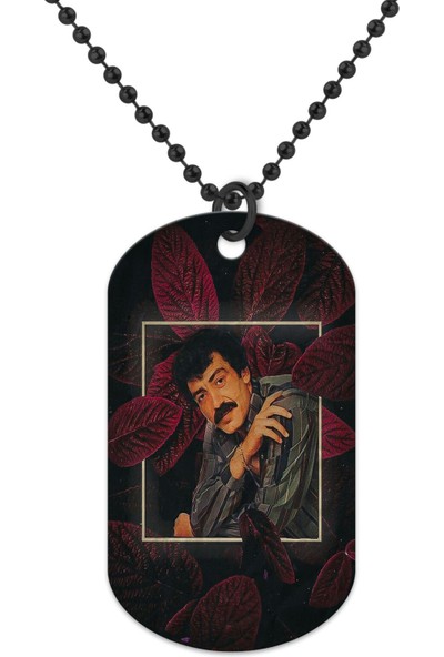 Müslüm Gürses Baskılı Siyah Zincirli Künye/kolye TYT1700