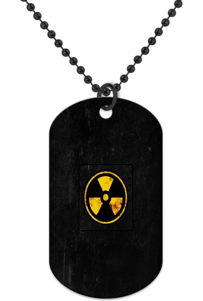 Warning Baskılı Siyah Zincirli Künye/kolye TYT1862 Warning Baskılı Siyah Zincirli Künye/kolye TYT1862