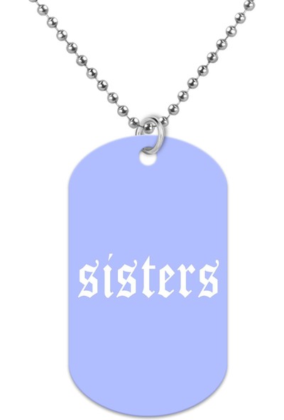 Sisters Baskılı Gümüş Zincirli Künye/kolye TYT1792