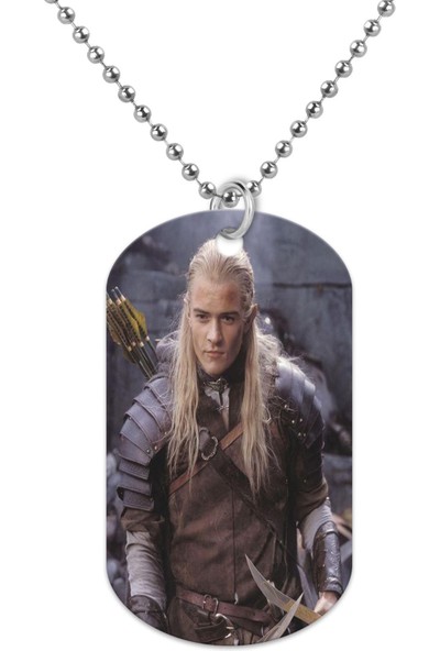 Elf Prens Baskılı Gümüş Zincirli Künye/kolye TYT1547