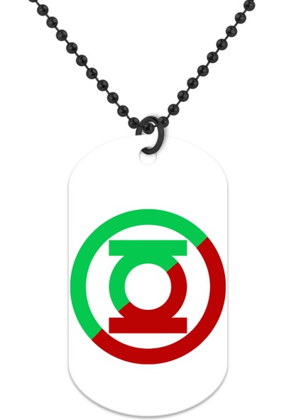 Green-Red Lantern Logo Baskılı Siyah Zincirli Künye/kolye YTKTRD1354 Green-Red Lantern Logo Baskılı Siyah Zincirli Künye/kolye YTKTRD1354