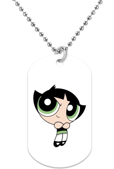 Powerpuff Girls Buttercup Baskılı Gümüş Zincirli Künye/kolye YTKTRD1407 Powerpuff Girls Buttercup Baskılı Gümüş Zincirli Künye/kolye YTKTRD1407
