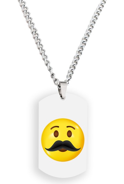 Bıyıklı Emoji Künye/kolye YTKTRD654