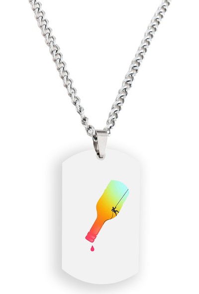 Su Şişesindeki Adam Baskılı Künye/kolye YTKTRD423