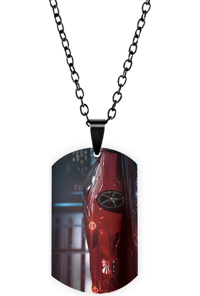 Ferrari 458 Italia Baskılı Siyah Künye TYT1135 Ferrari 458 Italia Baskılı Siyah Künye TYT1135