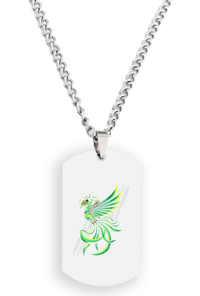 Yeşil Phonix Künye/kolye YTKTRD1049