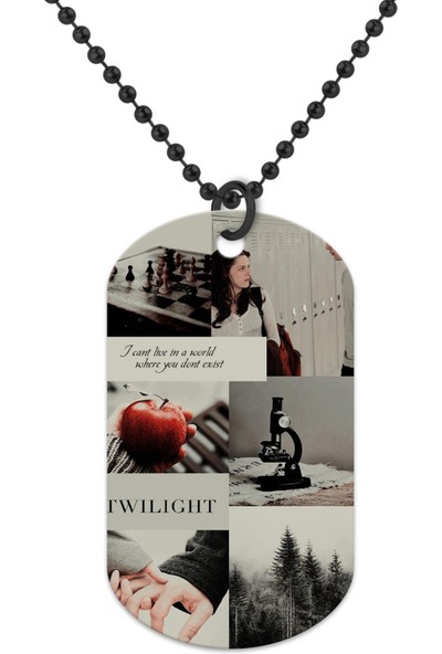 Alaca Karanlık Baskılı Siyah Zincirli Künye/kolye TYT1395