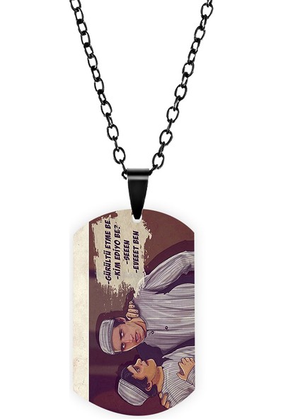 Kemal Sunal Baskılı Siyah Künye TYT1252