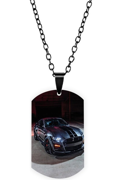 Ford Mustang Baskılı Siyah Künye TYT335