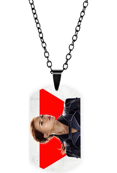 Black Widow Baskılı Siyah Künye TYT1319