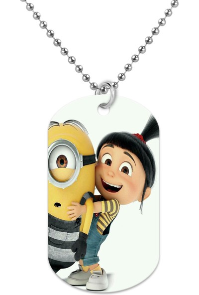 Agnes Baskılı Gümüş Zincirli Künye/kolye TYT1388