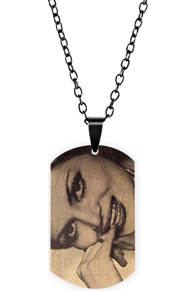 Türkan Şoray Baskılı Siyah Künye TYT1300 Türkan Şoray Baskılı Siyah Künye TYT1300