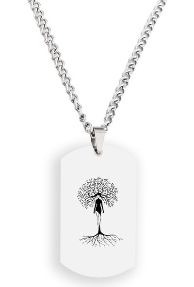 Ağaç Kadın Baskılı Künye/kolye YTKTRD149