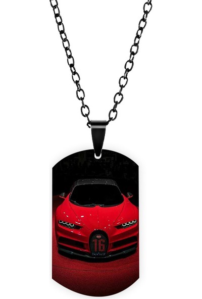 Bugatti Baskılı Siyah Künye TYT232