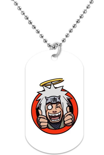 Jiraiya Baskılı Gümüş Zincirli Künye/kolye YTKTRD1201