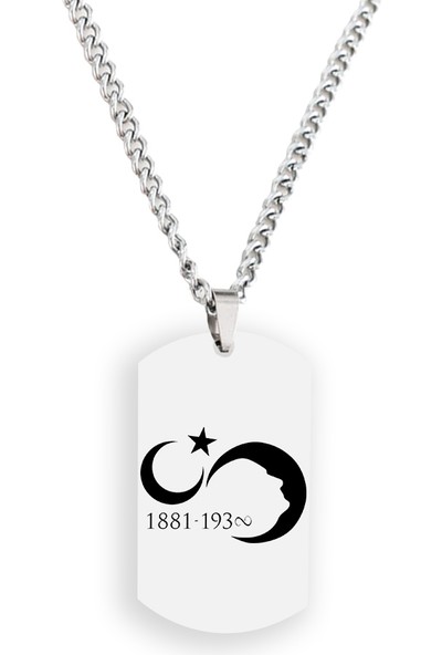 M.k.a Doğum-Ölüm Tarihi Baskılı Künye/kolye YTKTRD239