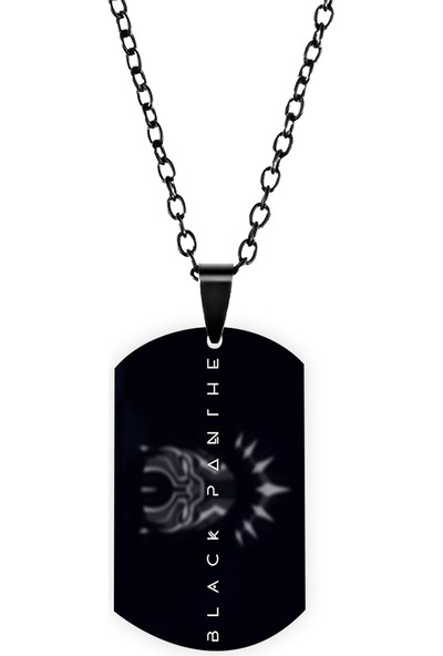 Black Panther Baskılı Siyah Künye TYT1314