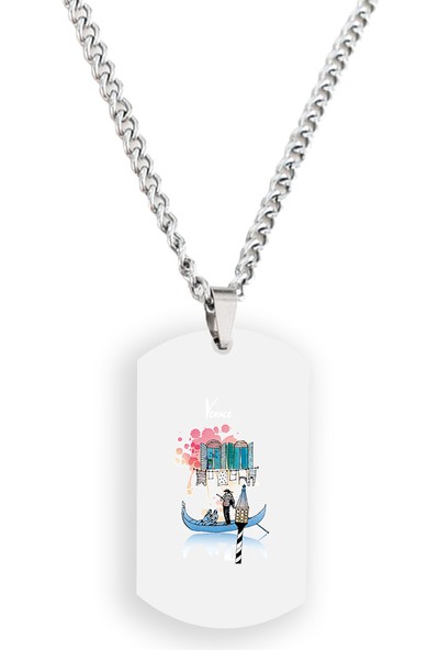 Venice Baskılı Künye/kolye YTKTRD347 Venice Baskılı Künye/kolye YTKTRD347