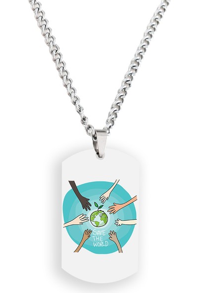 Sace-The-World Baskılı Künye/kolye YTKTRD430