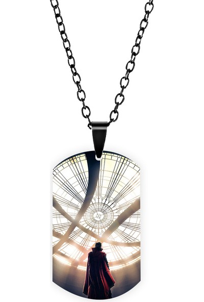 Doctor Strange Baskılı Siyah Künye TYT912