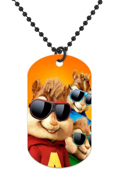 Alvin And Chipmunks Baskılı Siyah Zincirli Künye/kolye TYT1399 Alvin And Chipmunks Baskılı Siyah Zincirli Künye/kolye TYT1399