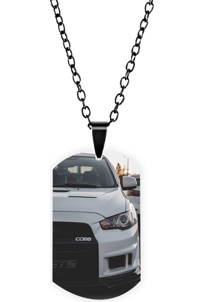 Mitshubishi Evo Baskılı Siyah Künye TYT509