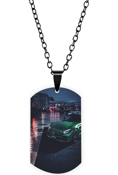 Mercedes Baskılı Siyah Künye TYT502