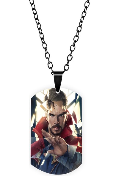 Doctor Strange Baskılı Siyah Künye TYT909 Doctor Strange Baskılı Siyah Künye TYT909