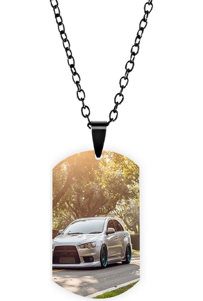 Mitshubishi Evo Baskılı Siyah Künye TYT523