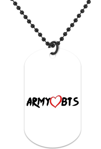 Army Bts Baskılı Siyah Zincirli Künye/kolye YTKTRD1105 Army Bts Baskılı Siyah Zincirli Künye/kolye YTKTRD1105