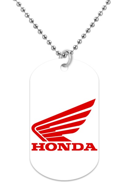 Honda Motor Logosu Baskılı Gümüş Zincirli Künye/kolye YTKTRD1368 Honda Motor Logosu Baskılı Gümüş Zincirli Künye/kolye YTKTRD1368