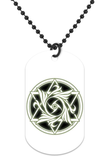 Aljava Veloz Baskılı Siyah Zincirli Künye/kolye YTKTRD1104