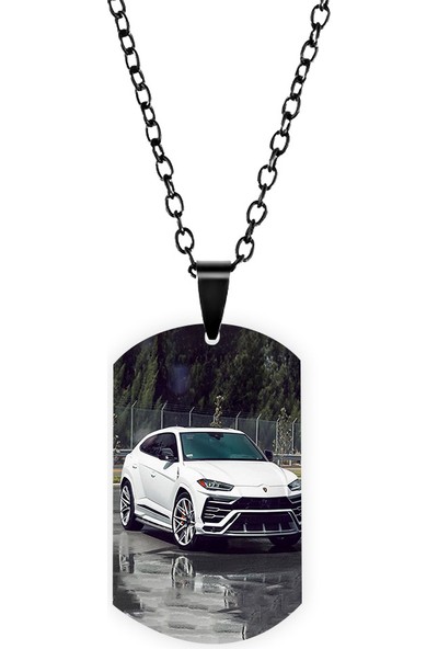 Lamborghini Urus Baskılı Siyah Künye TYT446 Lamborghini Urus Baskılı Siyah Künye TYT446
