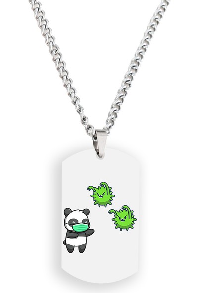 Vürüşlerden Kaçan Panda Künye/kolye YTKTRD1037 Vürüşlerden Kaçan Panda Künye/kolye YTKTRD1037