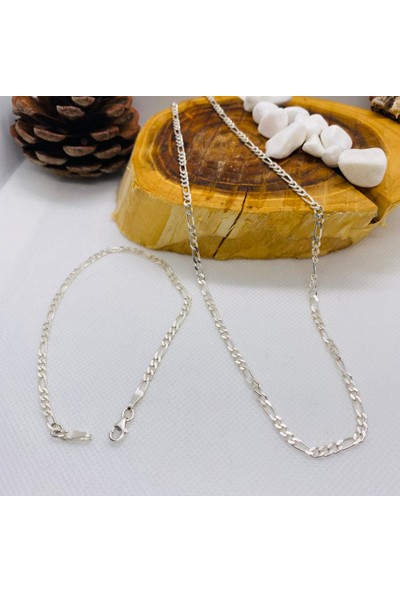 GümüşPark Midyat 925 Ayar Gümüş Hiphop Erkek Bileklik Kolye