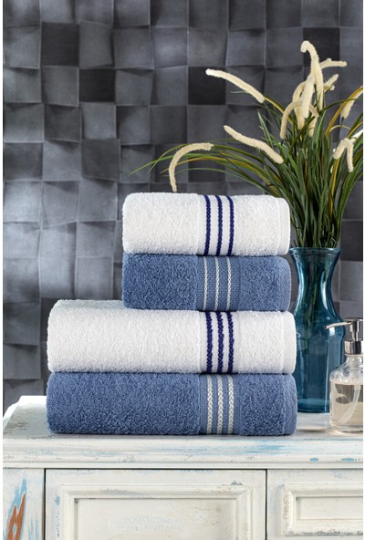 Casnack Veronica 4'lü Banyo Havlu Seti