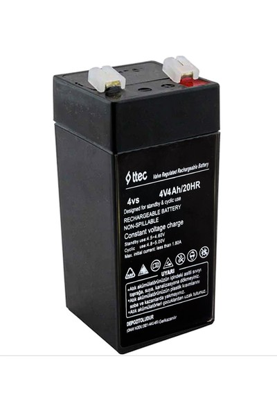 Orbus Işıldak Aküsü 4V 4AH Bakımsız Kuru Akü Dik Akü 2021 Üretim Yılı