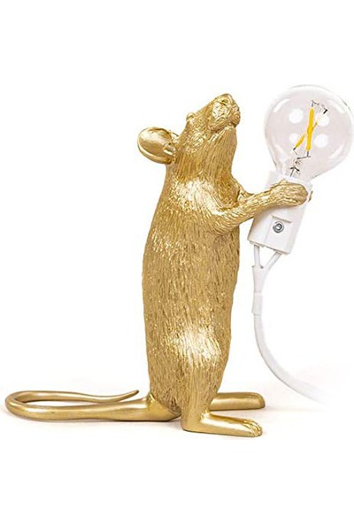 Fashion Smart Fashıonsmart Ayakta Duran Fare Figürlü Gece Lambası - Altın (Yurt Dışından)