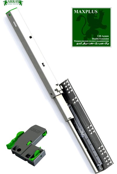 Array Maxplus 40 cm Çift Açılım Çekmece Rayı Array Maxplus 40 cm Çift Açılım Çekmece Rayı