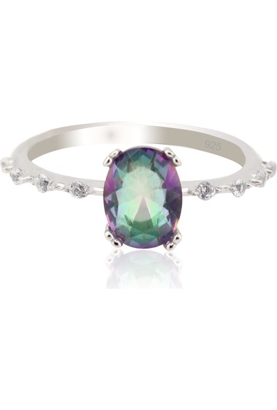 Silveranka 925 Ayar Gümüş Yüzük Mistik Topaz Taşlı Yüzük Silveranka 925 Ayar Gümüş Yüzük Mistik Topaz Taşlı Yüzük